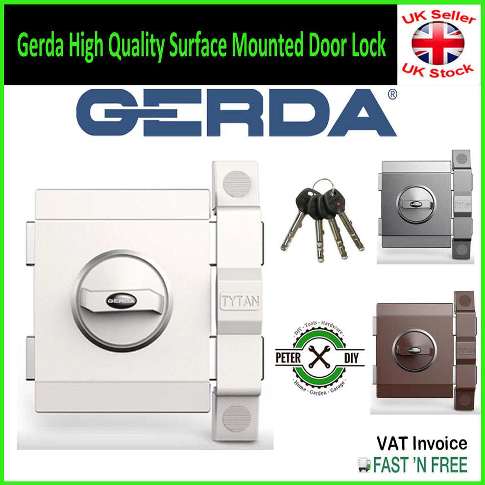Gerda High Quality Surface Mounted Door Lock Home 4 Keys ZX Non Deadlo ...